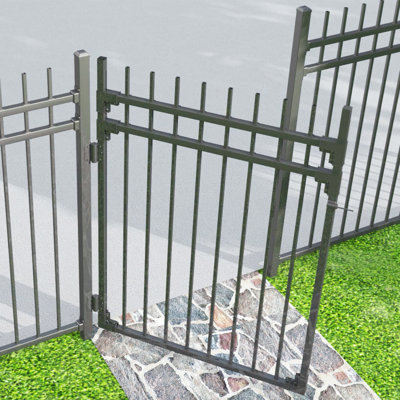 XCEL 60'' H x 48'' W Black Metal Gate & Reviews | Wayfair