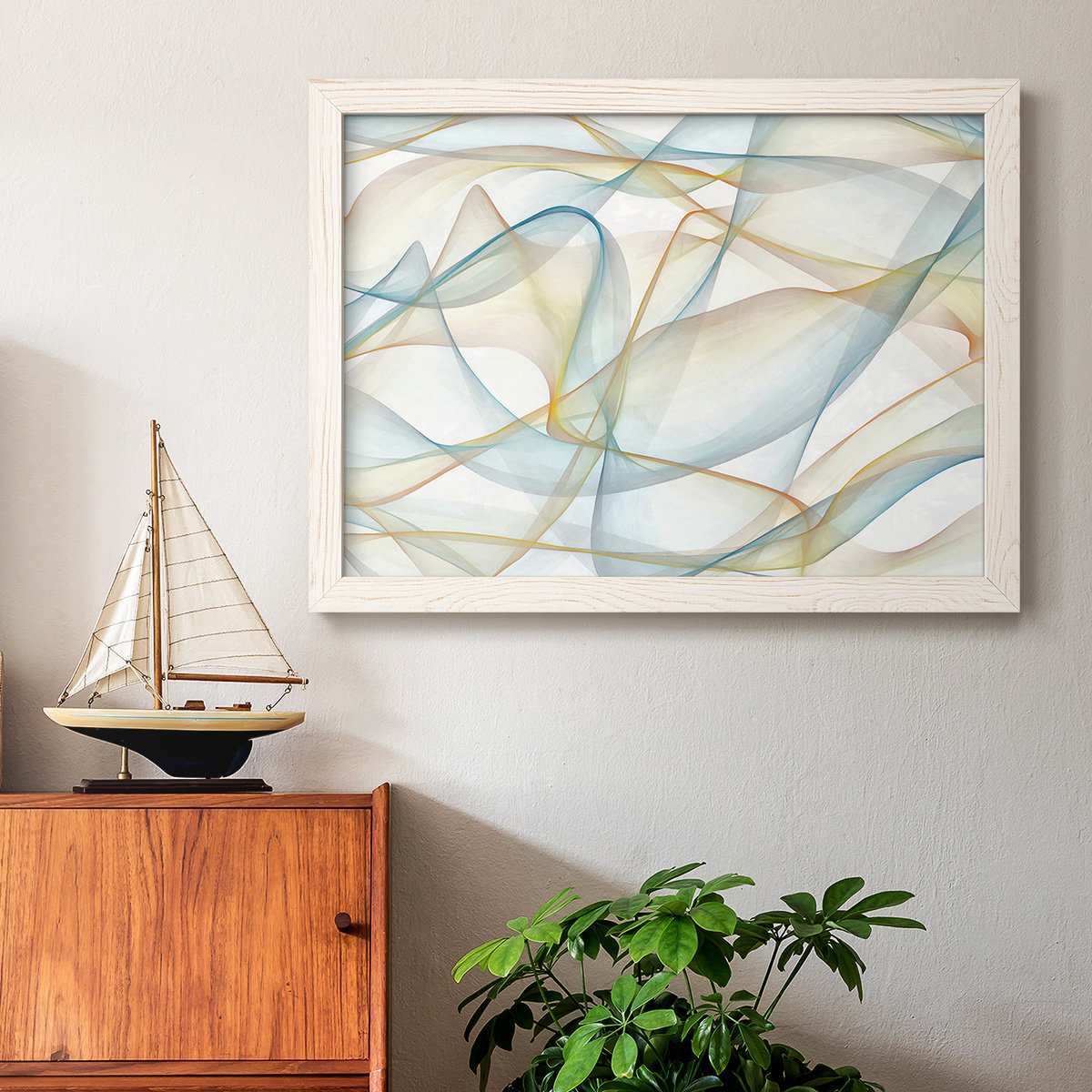 Winston Porter Curves and Waves V by J Paul - Single Picture Frame ...
