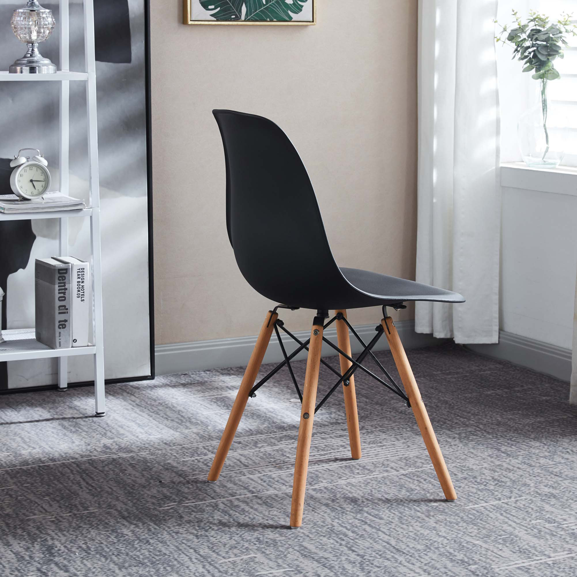 George Oliver 1+4,5Pieces Dining Set, Table Metal Leg Mid-Century ...