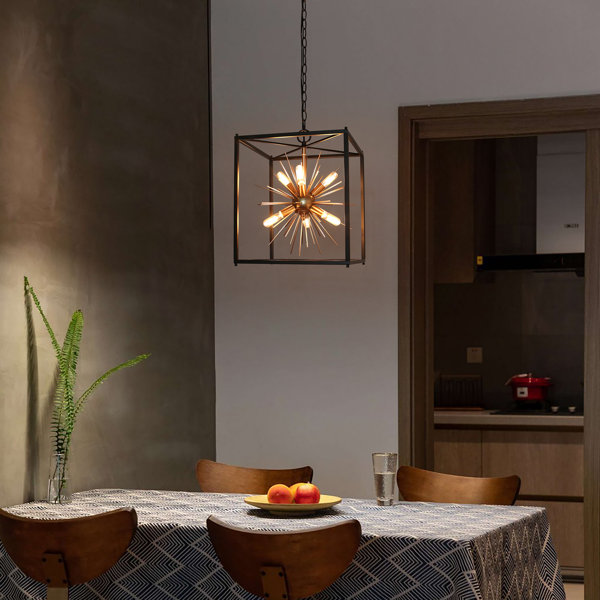 Everly Quinn Devrick 6- Light Square/Rectangle Pedant Light | Wayfair