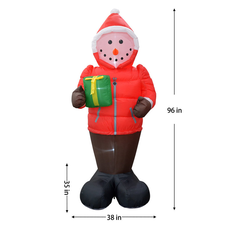 The Holiday Aisle® Snowman in A Down Jacket Inflatable & Reviews | Wayfair