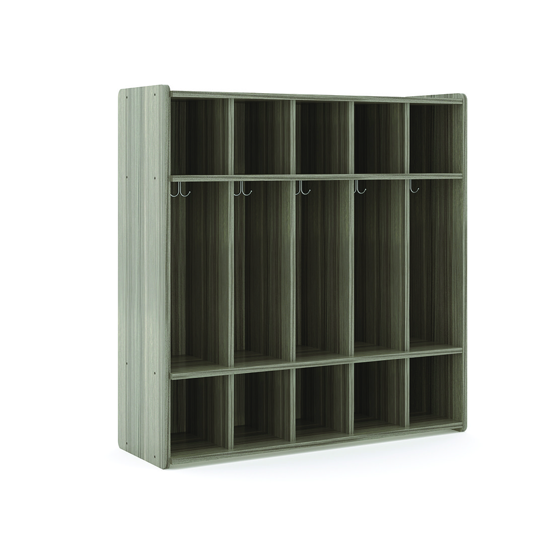 TotMate 5 Section Preschool Laminate Floor Locker 3 - Tier,46" Wide ...