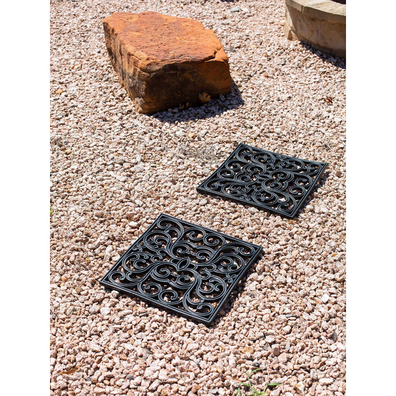 Lark Manor™ Rubber Stepping Stones - Set of 3 Decorative Pavers for ...