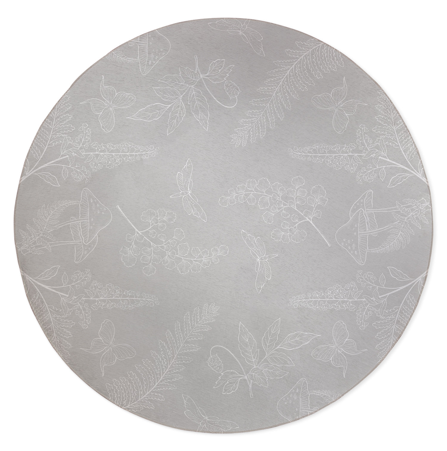 KAVKA DESIGNS Round Fern Round 5' Cotton Area Rug | Wayfair