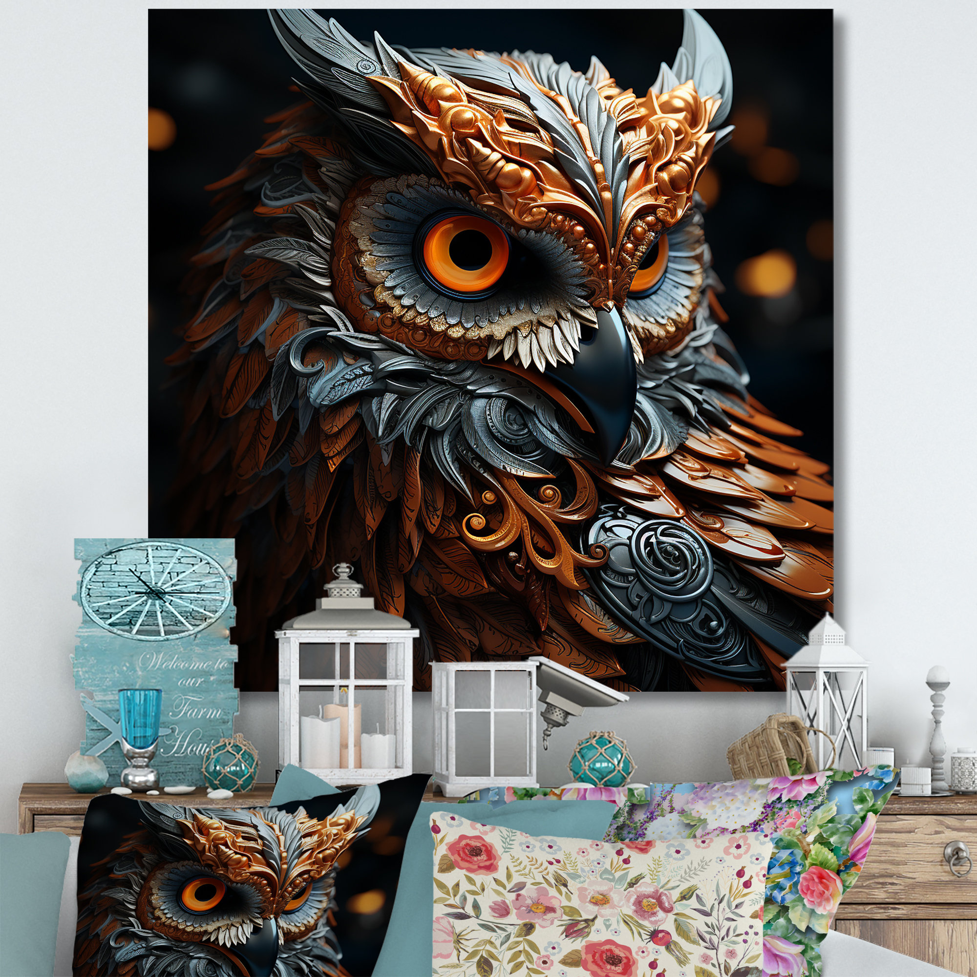 Millwood Pines Classic Owl Eyes Of The Night I On Canvas Print | Wayfair