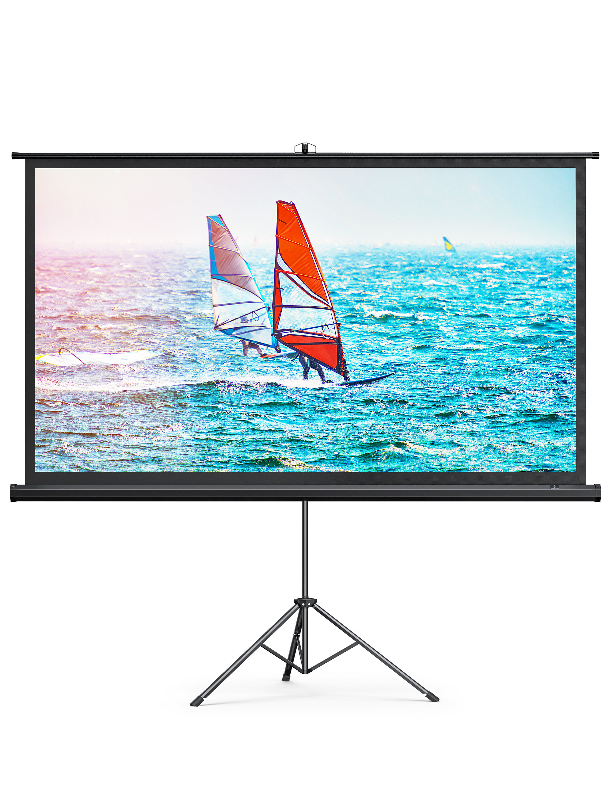 MANLAY Projector Screen And Stand, 100 Inch Portable Projector Screen ...