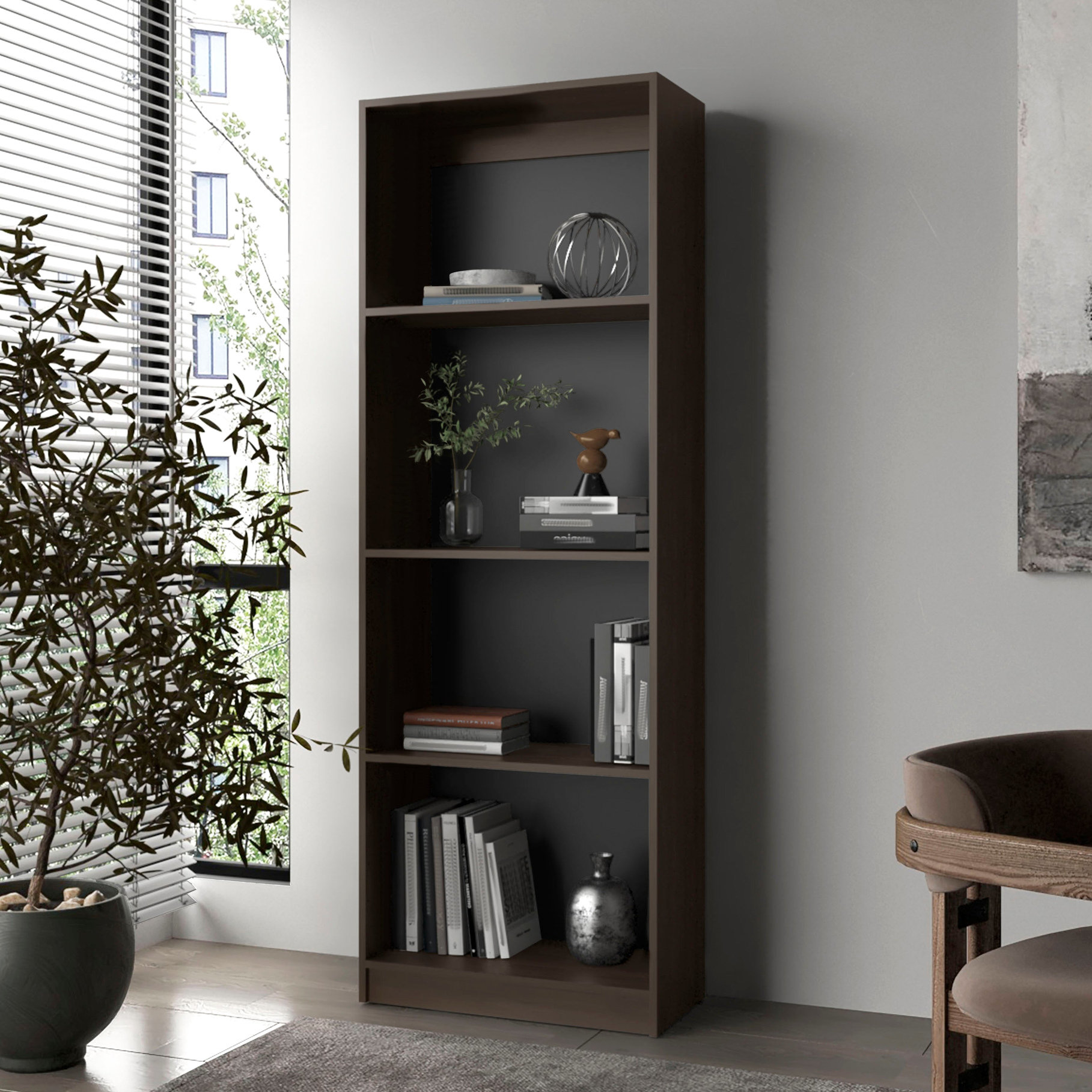SnugglySolace Stained Walnut Bookcase With 4 For Organizing Sports ...