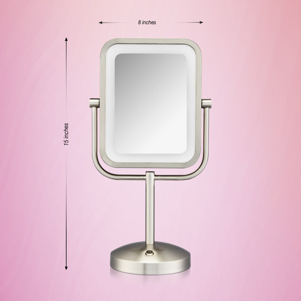 Conair Frameless Lighted Magnifying Makeup / Shaving Mirror & Reviews ...