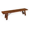Benjara Reggie Bench, 72 Inch Brown Mahogany Wood, Metal Turnbuckle ...