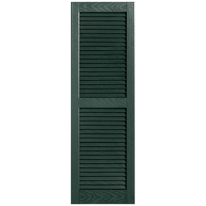 Alpha Shutters Straight Top Open Louver Shutters Pair & Reviews | Wayfair