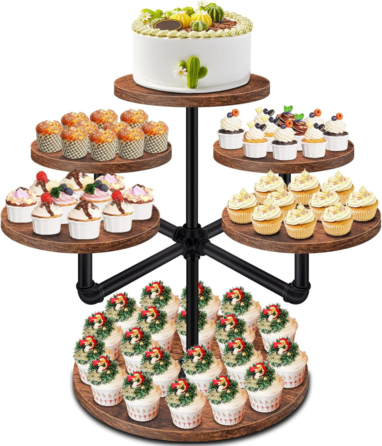 Williston Forge 3 Tier Cupcake Tower Large Cupcake Stand For 50 ...