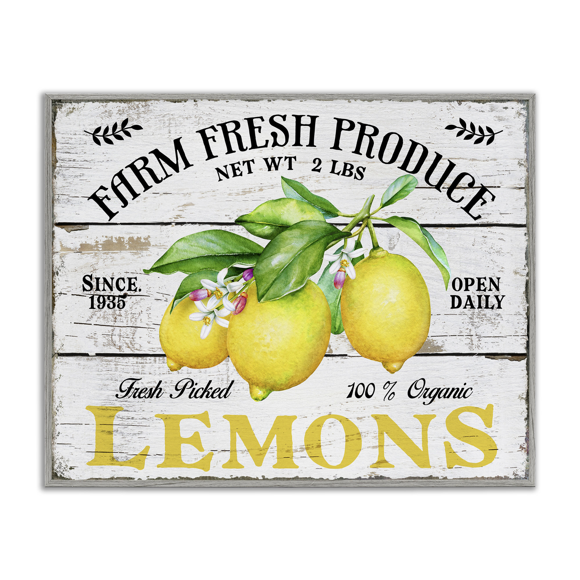 Charlton Home® Farm Fresh Produce Lemons Giclee Art by Creatif Belle ...