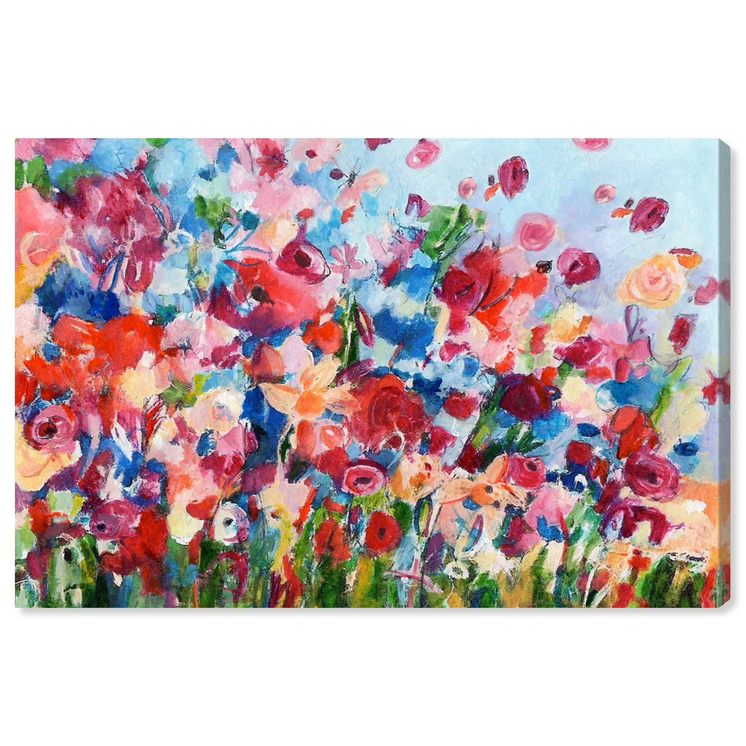 Oliver Gal Prints Sundays walk Blooming Floral Garden Modern - Picture ...