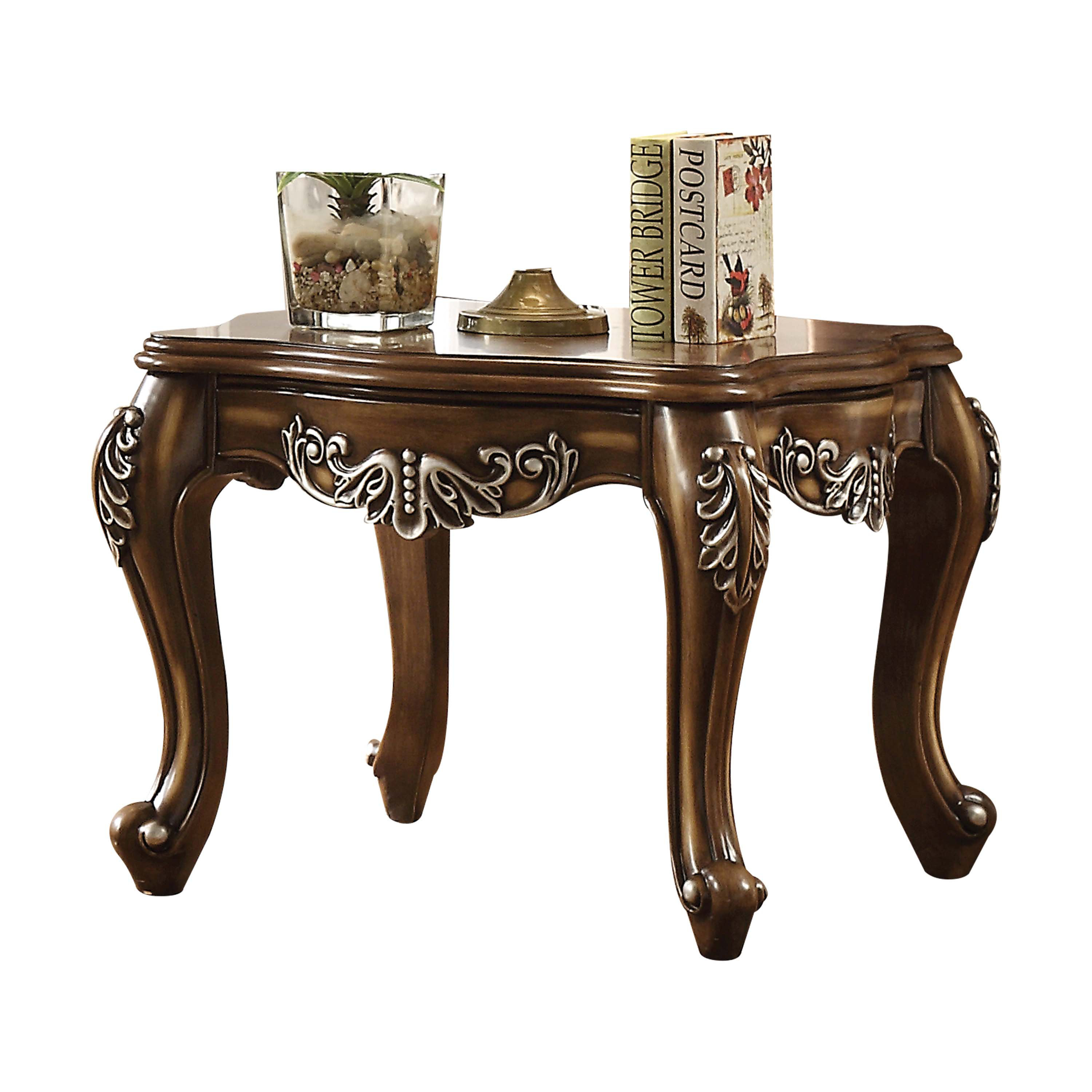 Blendoi Brooke Antique Oak End Table with Queen Anne Legs | Wayfair