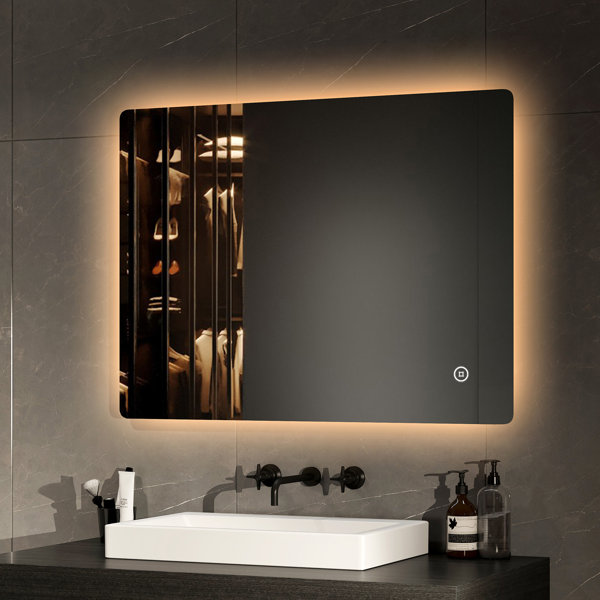 EMKE LM09 Flat Lighted Aluminium Framed Vanity & Dresser Mirror ...