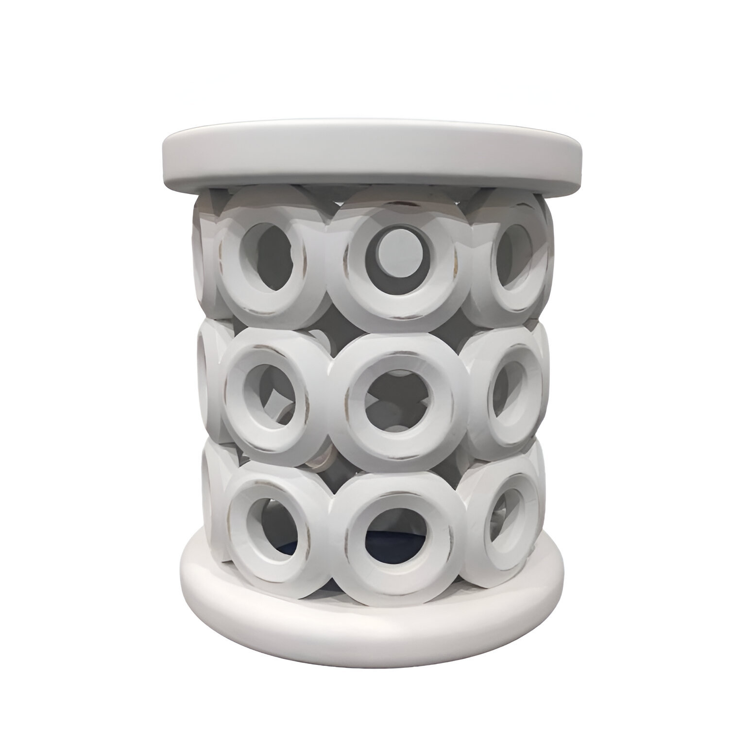 Evette Rios Bailey Solid Wood Drum End Table | Wayfair