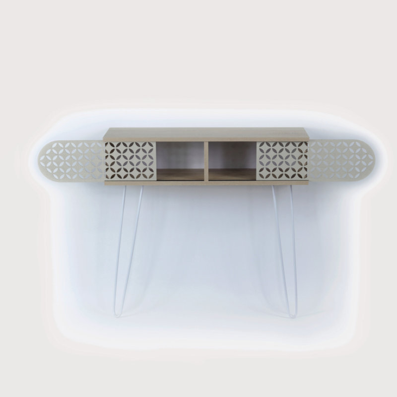 George Oliver Metal Legs 2 Tier Console Table | Wayfair