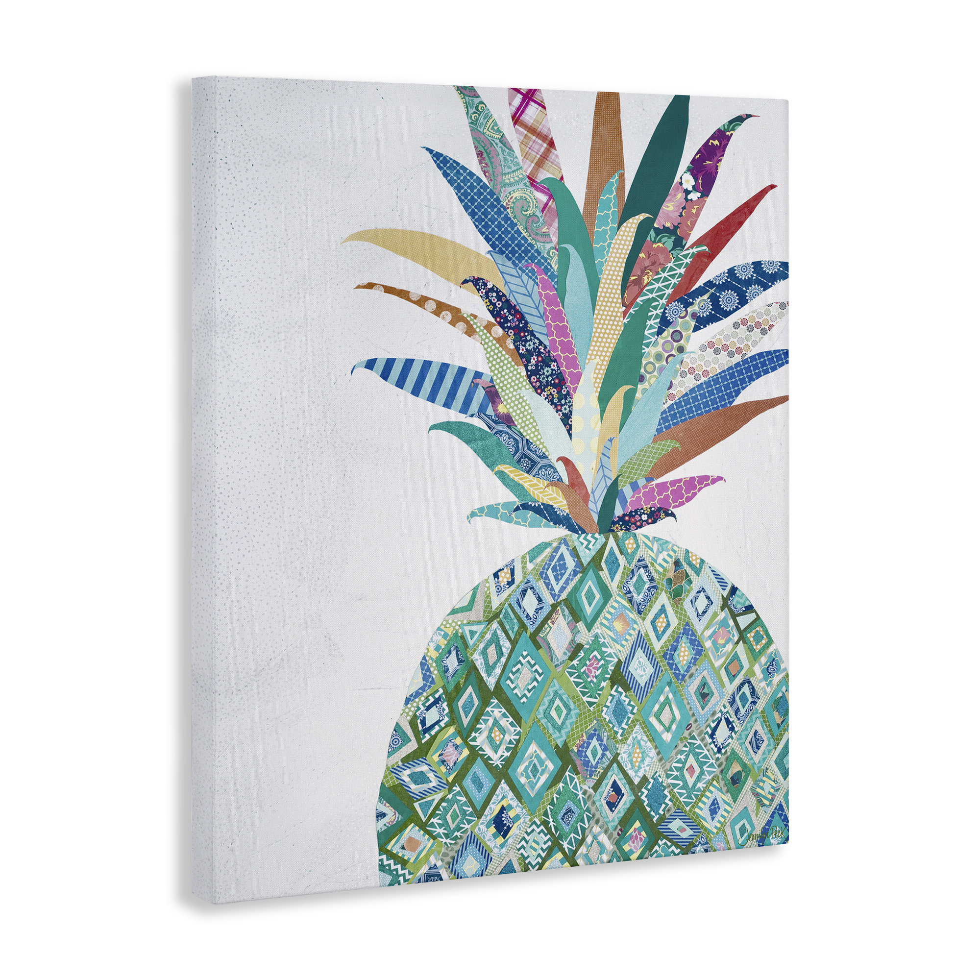 Bay Isle Home™ Geometric Patterned Pineapple Canvas Wall Art by Jennifer Peck | Wayfair