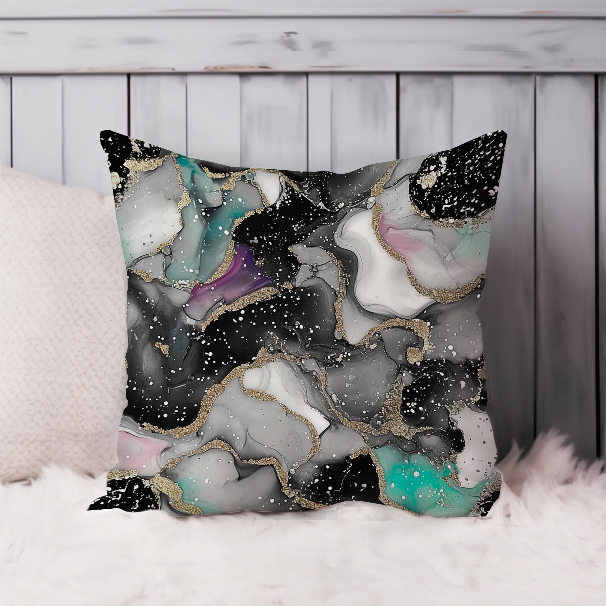 Ethan Taylor Abstract Multicolor Geode Crystals Marble II Modern | Wayfair