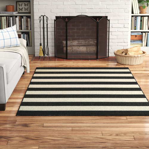 Black Flat Pile Area Rugs You'll Love | Wayfair