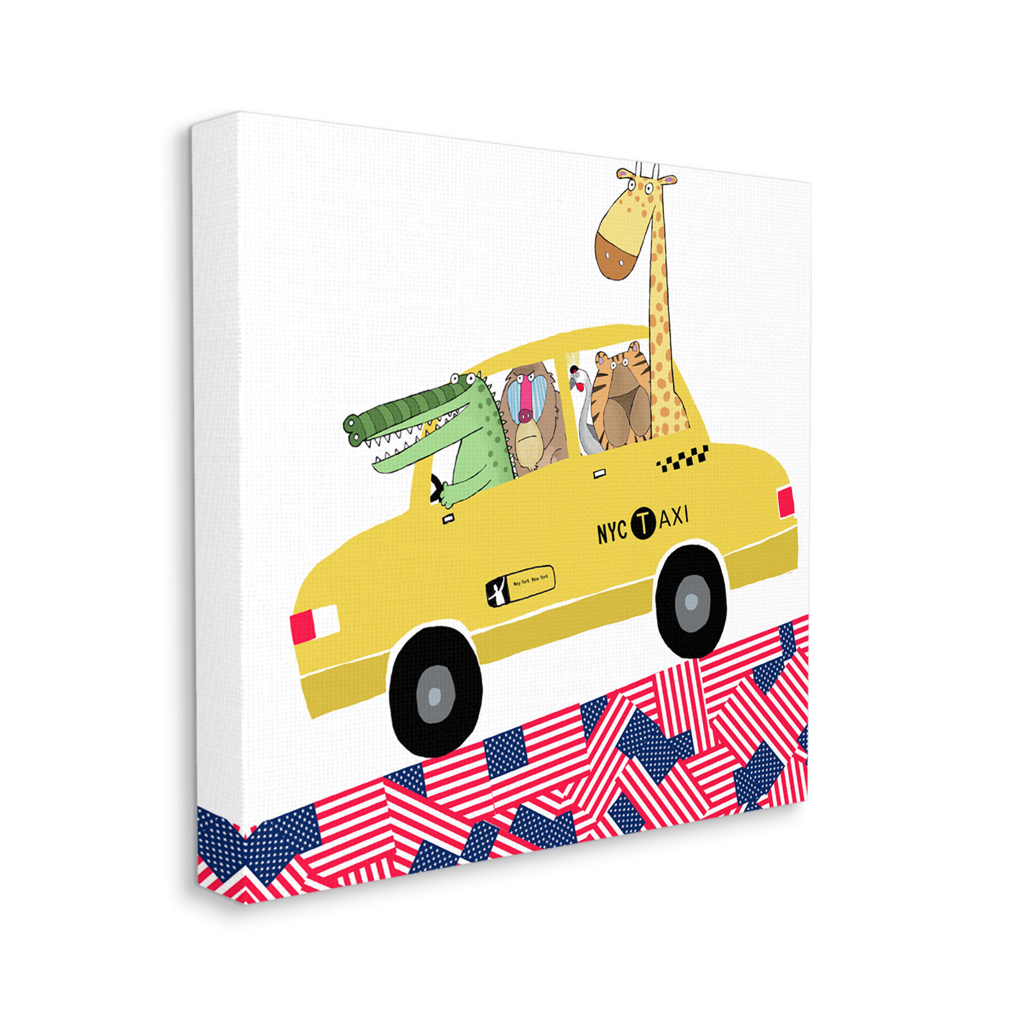 Zoomie Kids Animals in NYC Taxi by Carla Daly - Wrapped Canvas Graphic ...