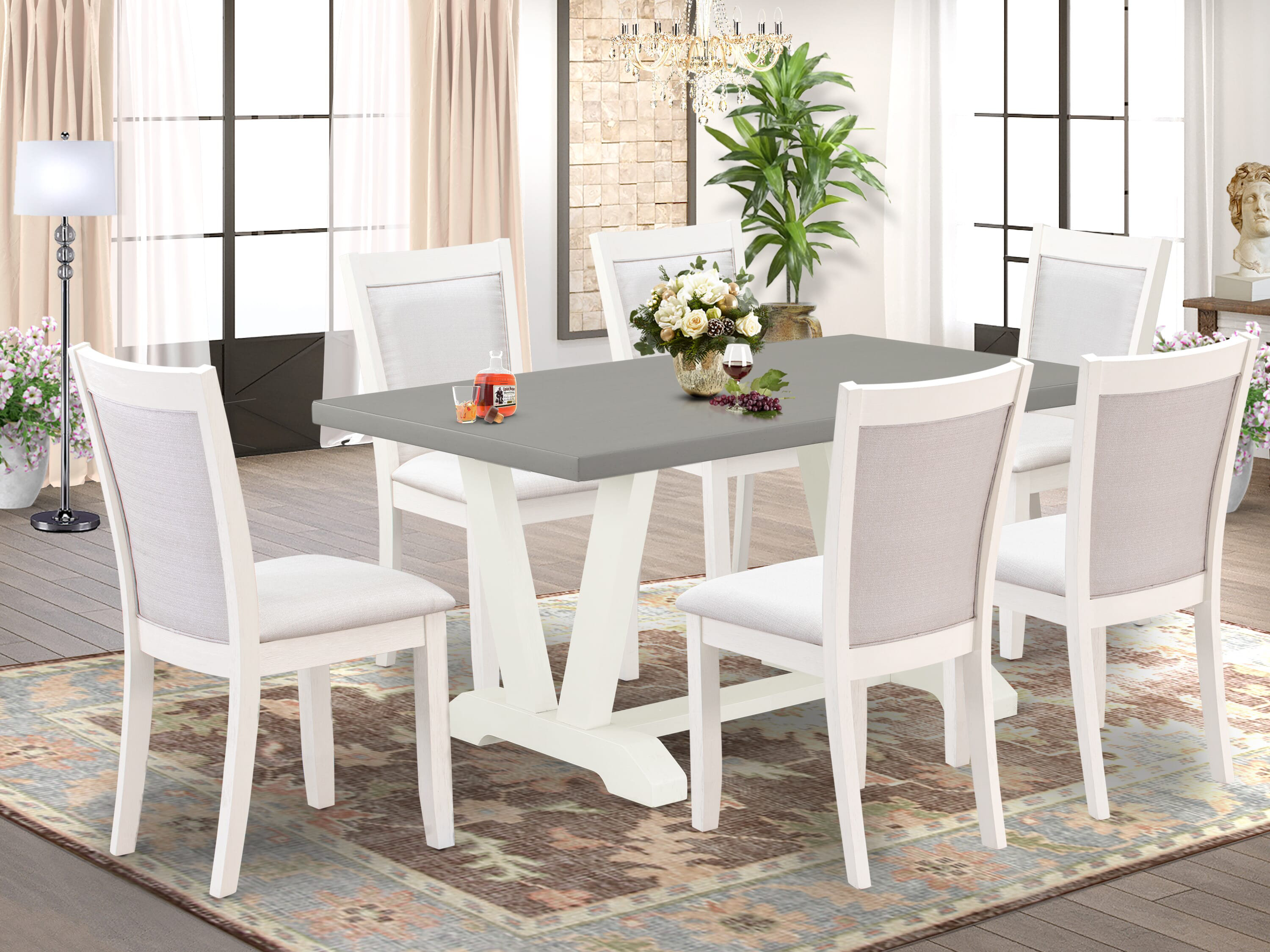 Rosalind Wheeler Scullion 7-PC Dining Set - a Rectangular Kitchen Table ...