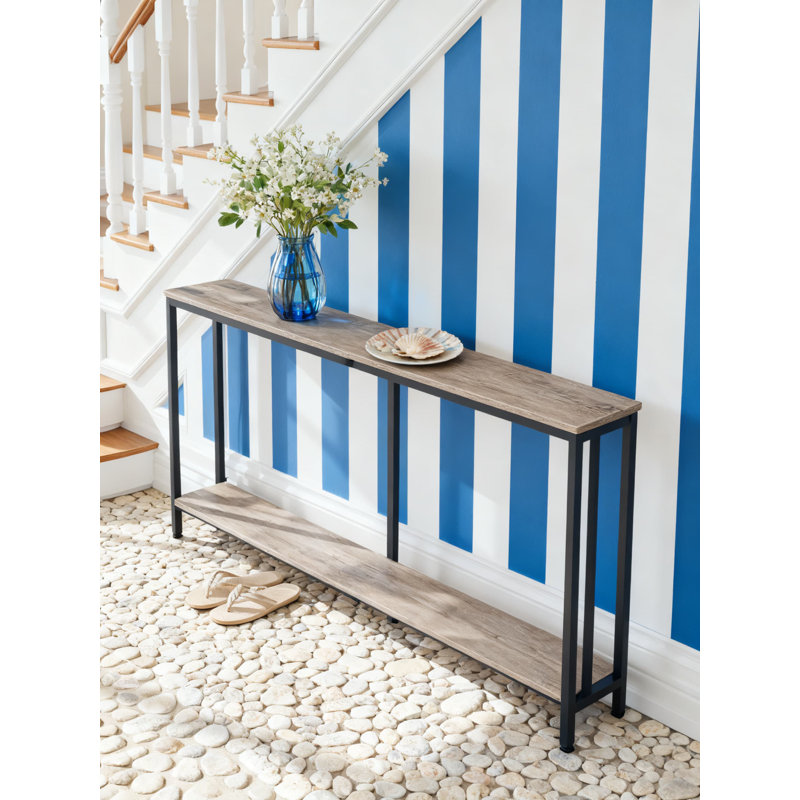 17 Stories Narrow Console Table With Charging Station, Behind Couch ...