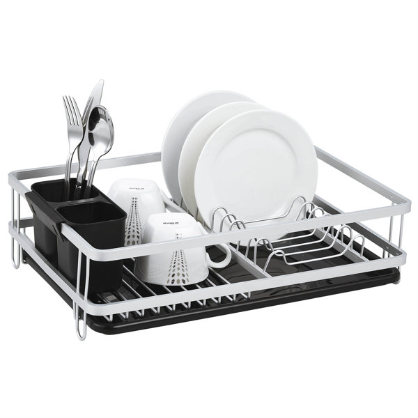 Belfry Kitchen Aluminum Dish Drainer, Dish Drying Rack With Removable ...