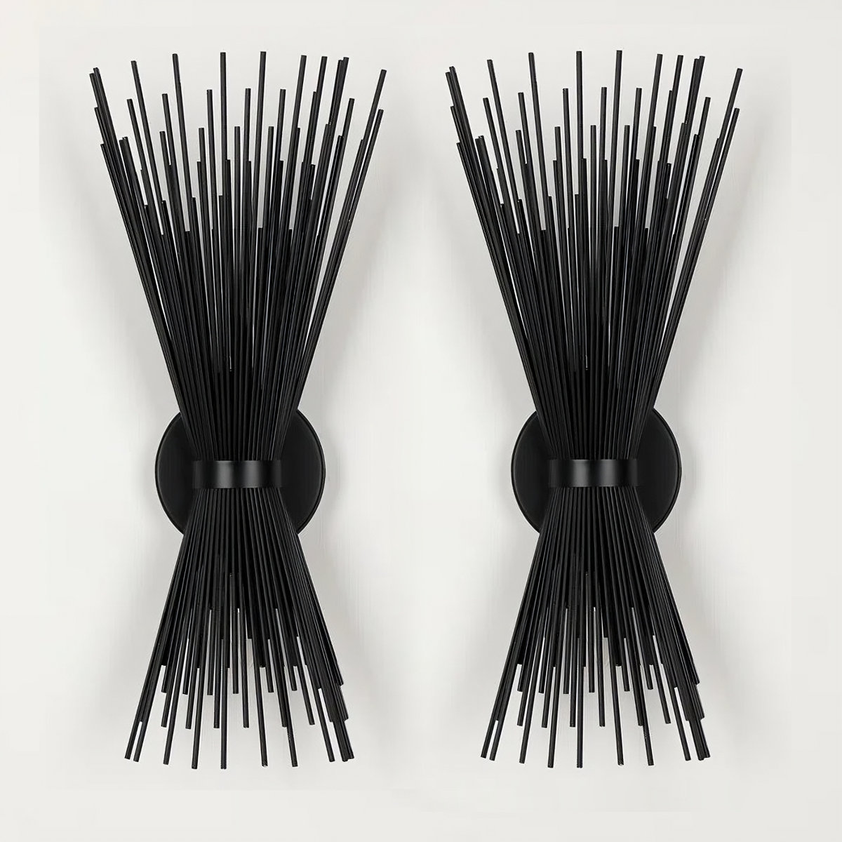 Ivy Bronx Annalina Duo Wall Scones Light Metal Spike Wall Sconce Black ...