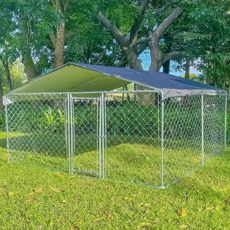 Jarbalai 67'' H Metal Yard Kennel & Reviews | Wayfair