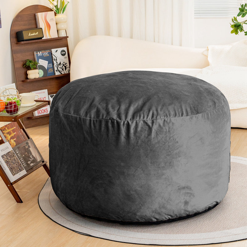 Trule Luxurious Velvet Ultra Soft Bean Bag Chair | Wayfair