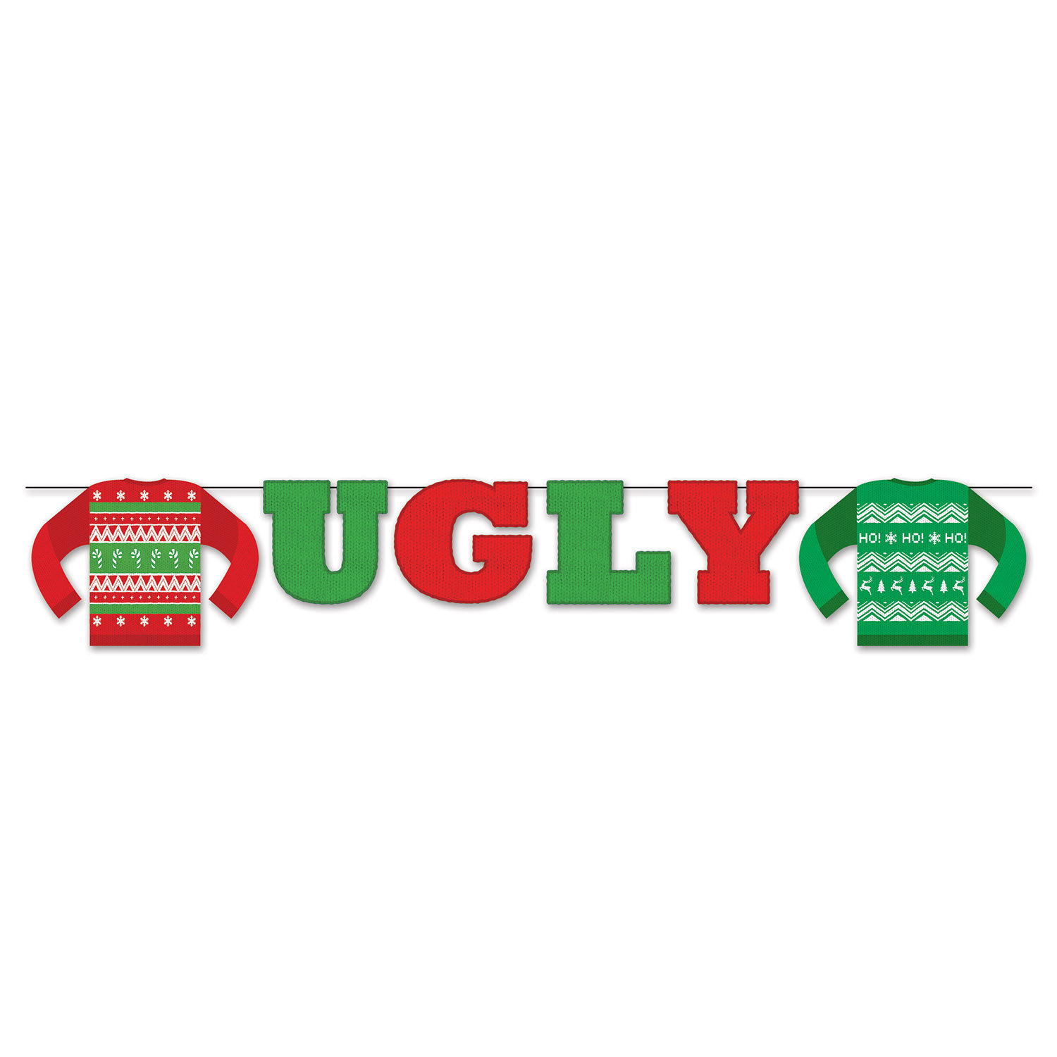 The Holiday Aisle® Christmas Ugly Sweater Streamer | Wayfair