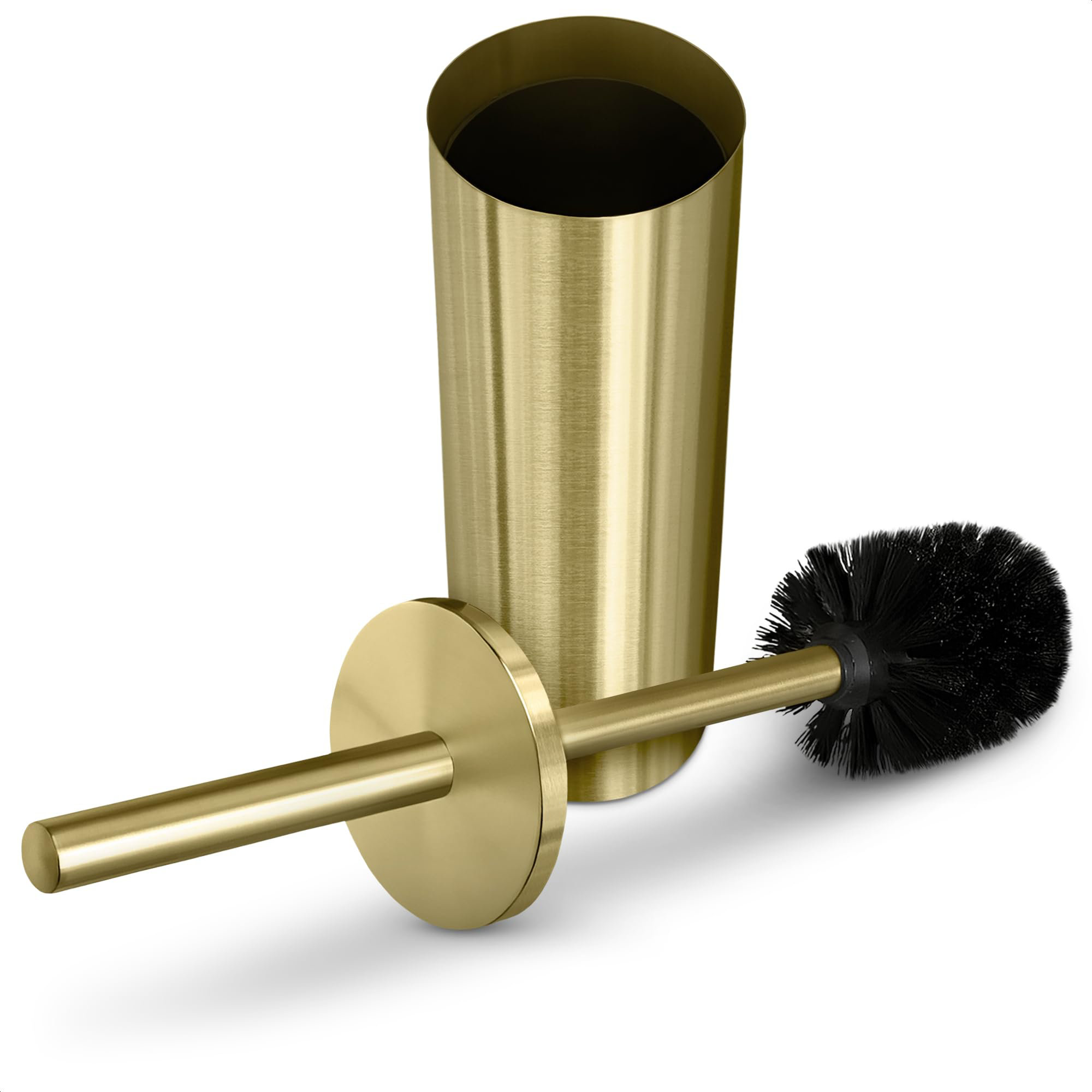 wanmo Stainless Steel Gold Toilet Brush And Holder Set Brushed Gold ...
