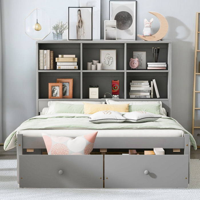 Latitude Run® Pilypas Bookcase Bed | Wayfair