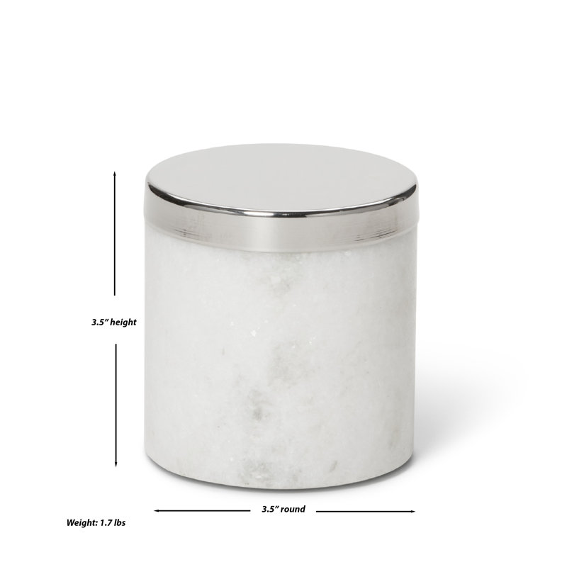 Roselli Trading Company Roman Marble Desk Container | Wayfair