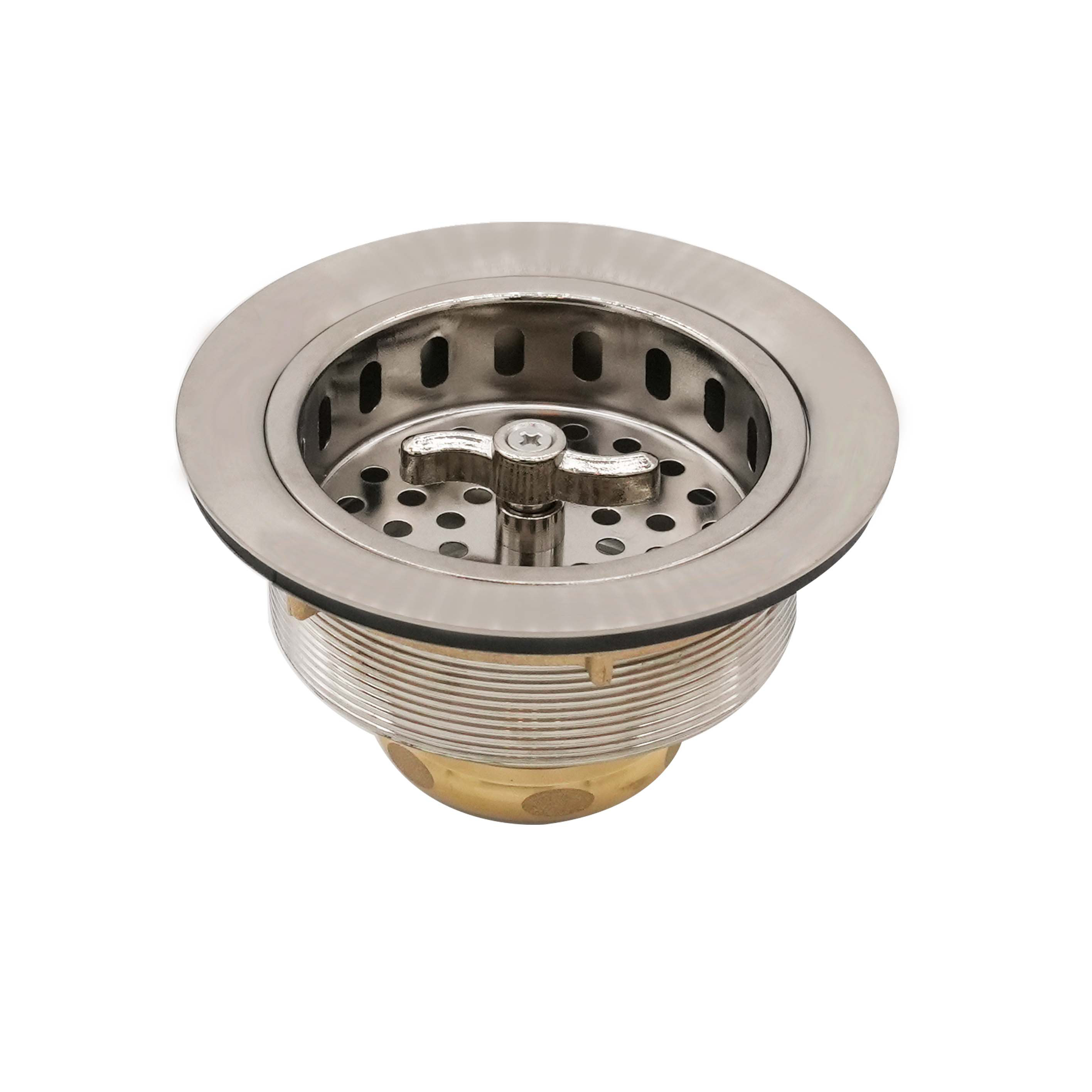 Westbrass 3-1/2" Wing Nut Twist Style Kitchen Sink Basket Strainer ...