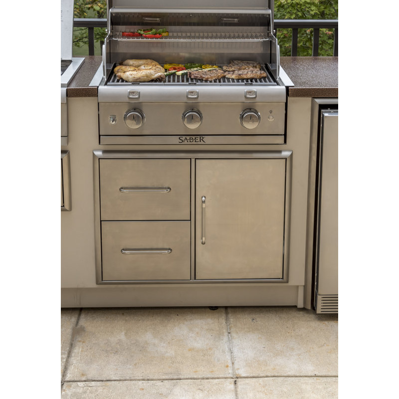 SABER® Stainless Steel 2-Drawer & Door Combo | Wayfair