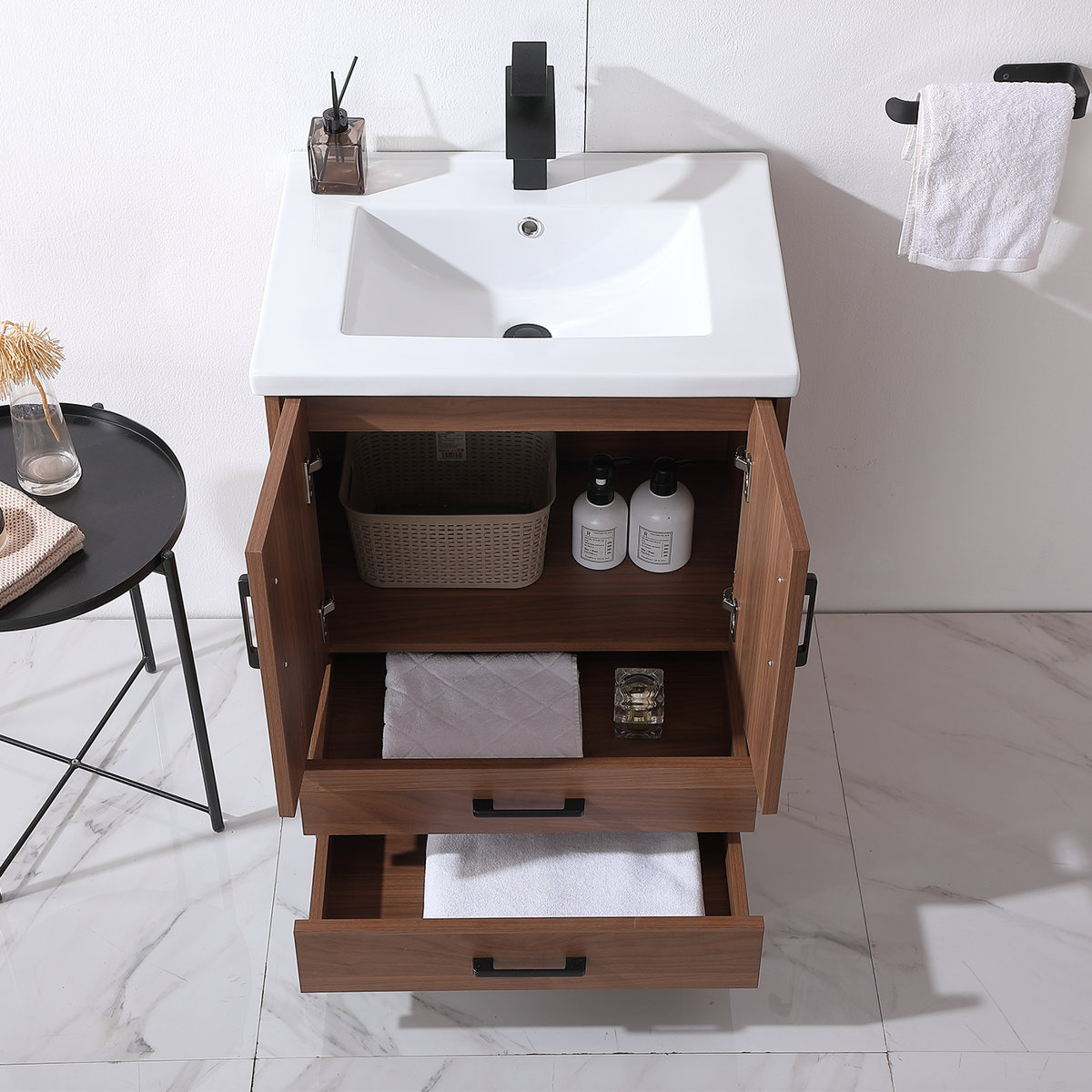 Ebern Designs Khtoura 24" Free Standing Modern Single Bathroom Vanity ...