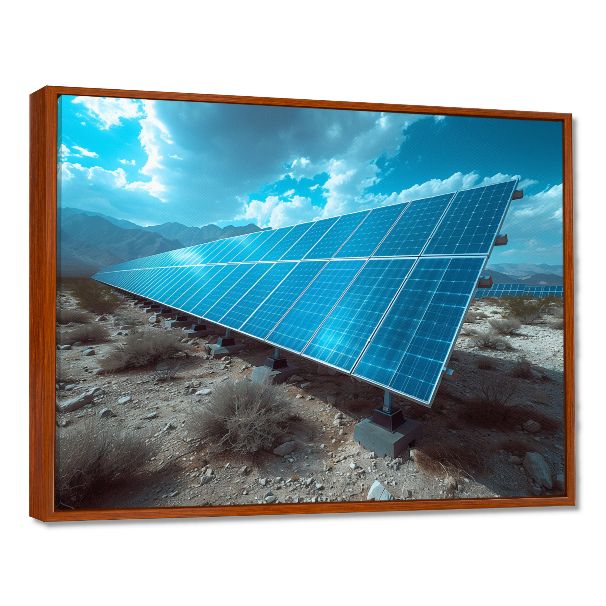Ebern Designs Monochrome Blue And Grey Solar Panels - Solar Panels Wall ...
