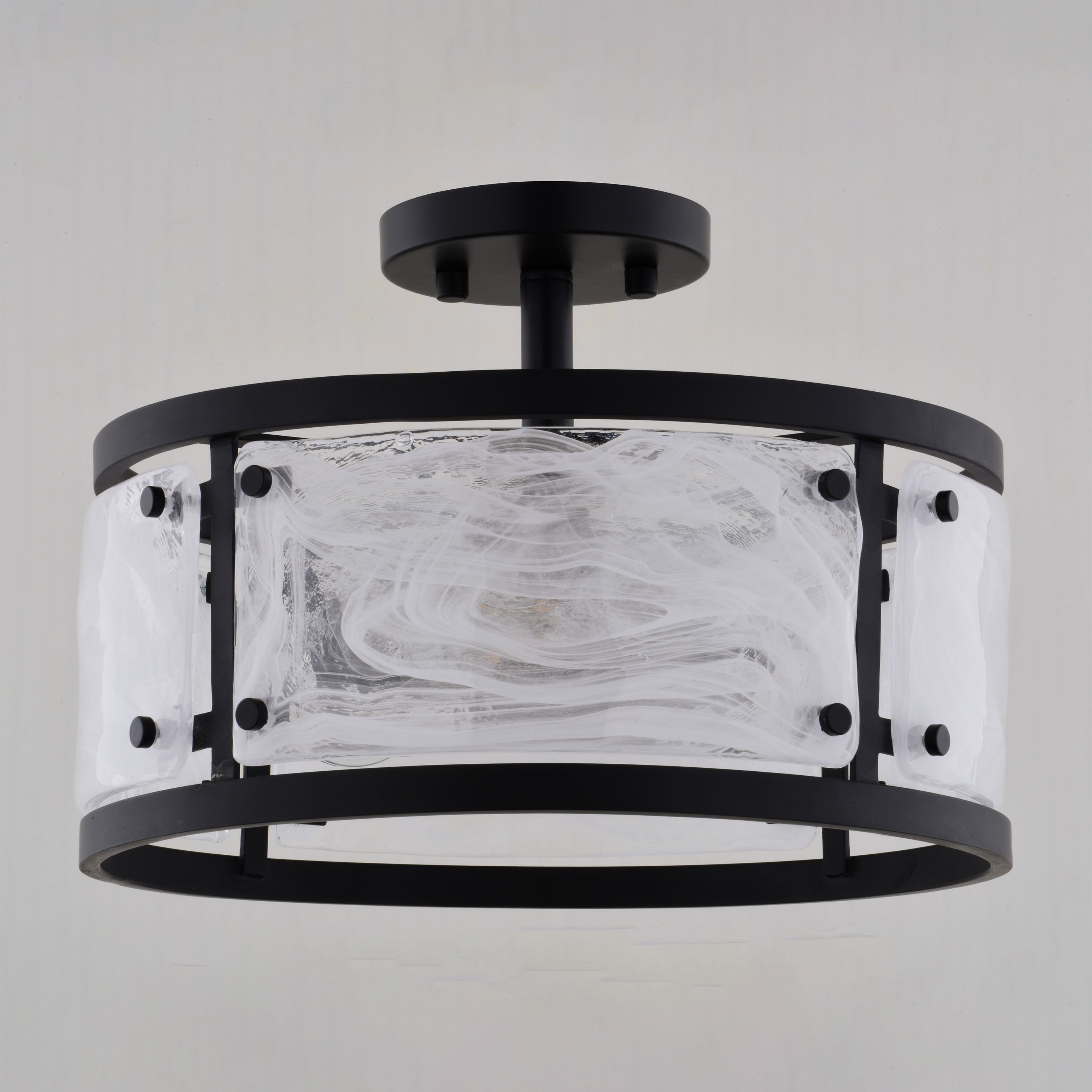 Mercer41 Wilder 3-Light 13 In. Wide Matte Black Contemporary Modern ...