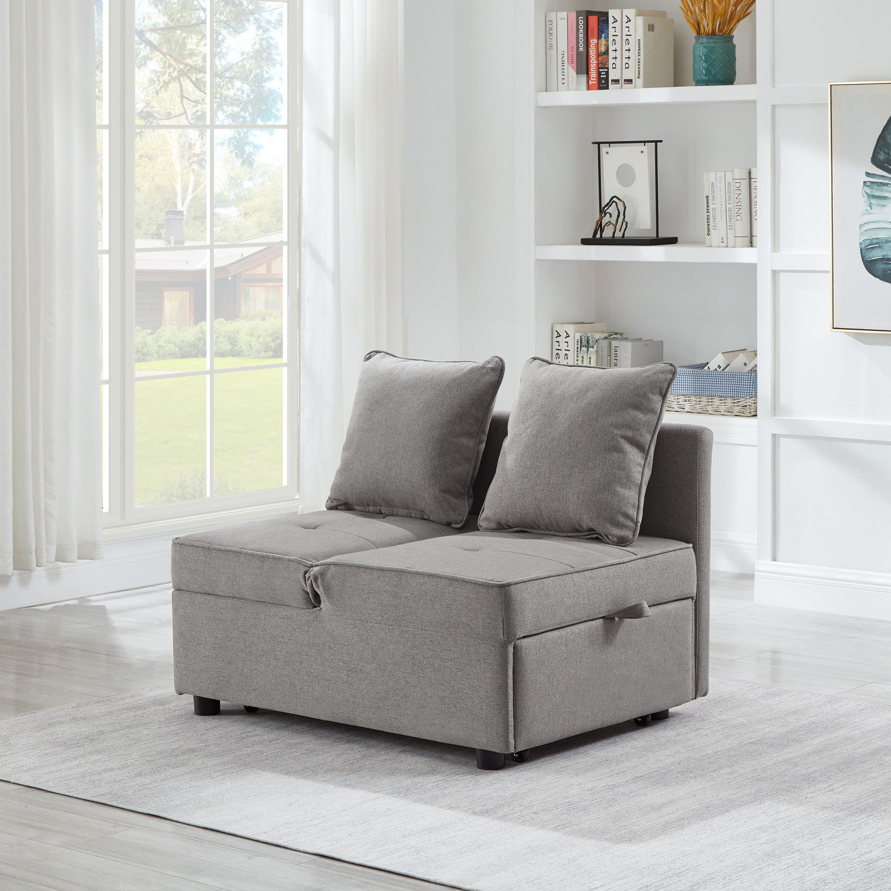 Ebern Designs Chair Bed 4 in 1 Convertible Recliner Couch Sleeper Sofa ...