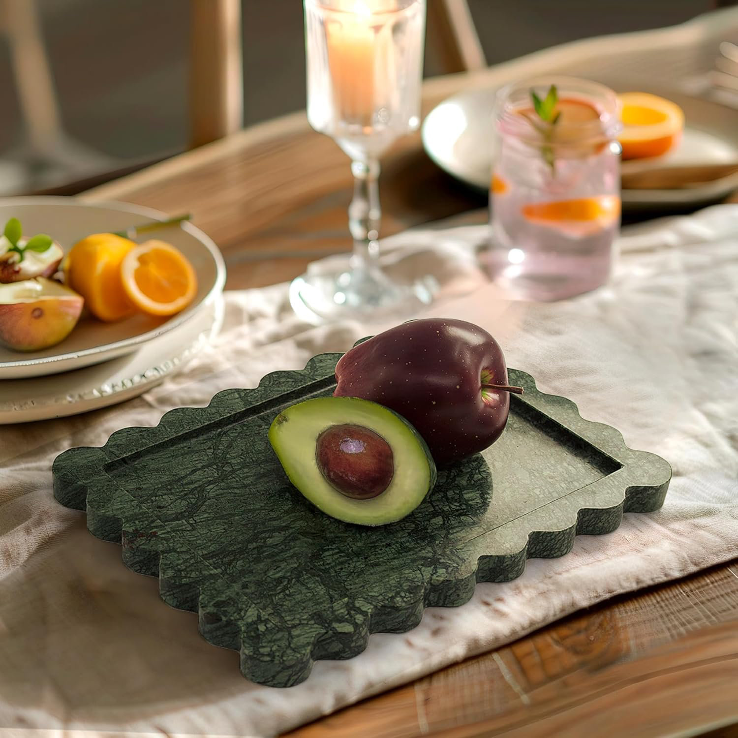 jingtingshan Marble Bathroom Tray | Wayfair