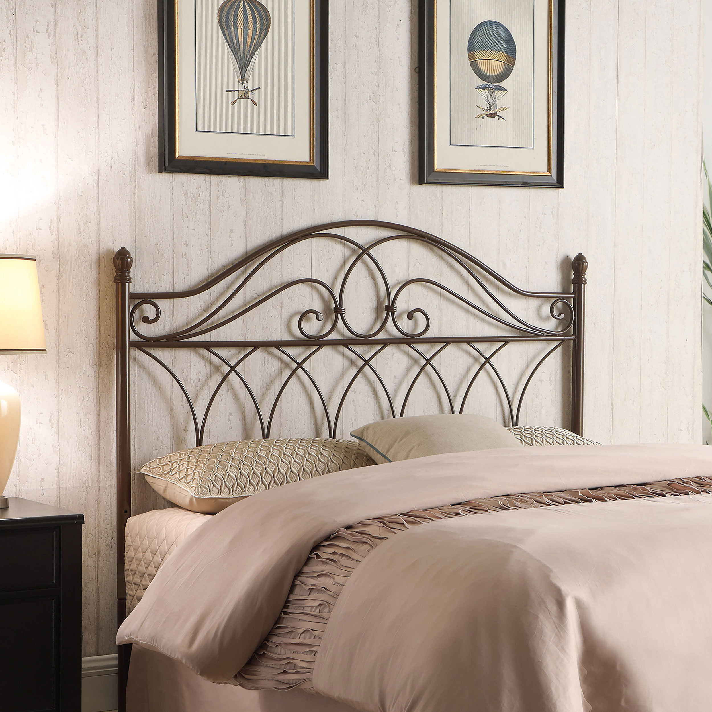 Coaster Company Zola Queen / Full Metal Scroll Headboard Brown ...