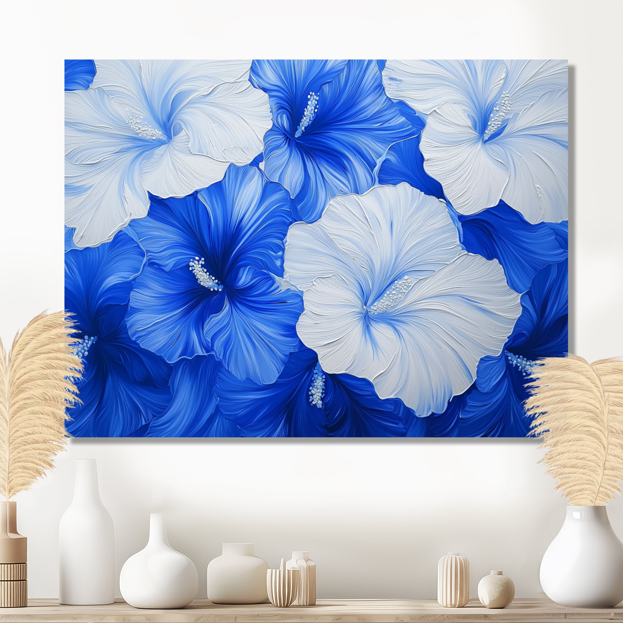 Dakota Fields Velvet Blue Hibiscus Dream II - Hibiscus Canvas Print ...