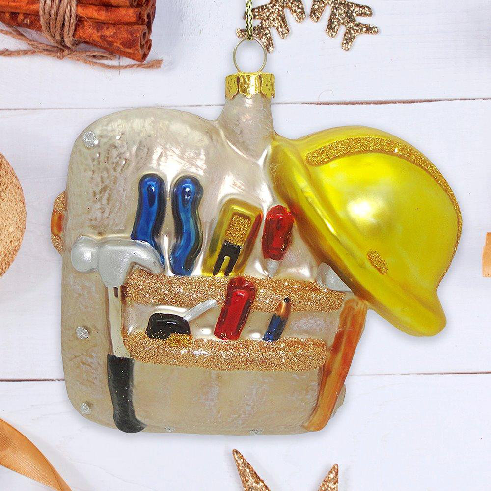 The Holiday Aisle® Herley Handyman Construction Worker Kit Glass ...