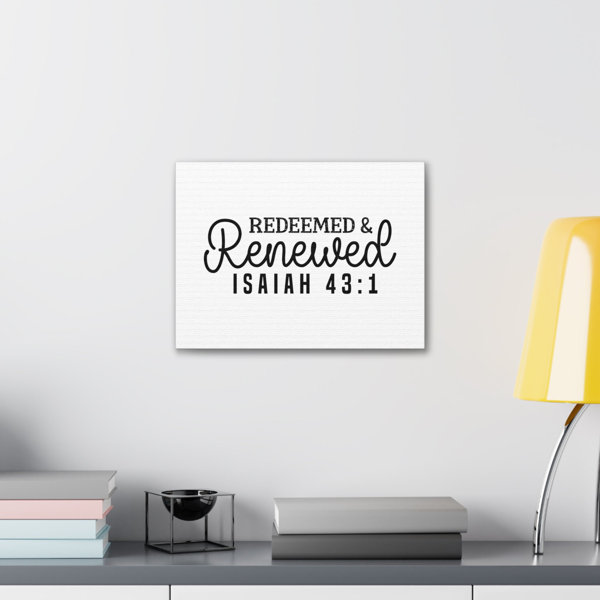 Fleur De Lis Living Isaiah 43:1 Redeemed & Renewed Bible Verse Canvas ...
