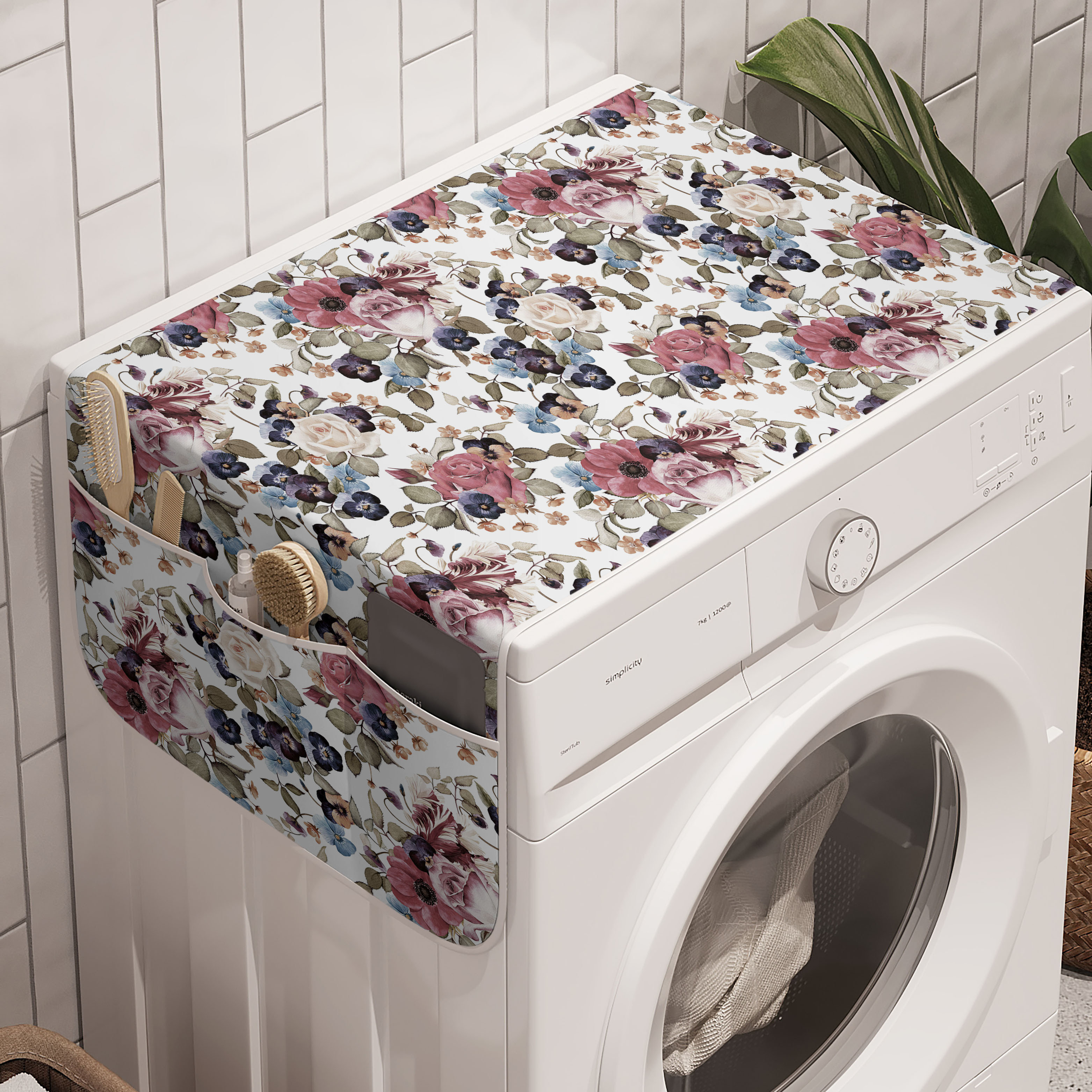 East Urban Home Valentine Washing Machine Organizer Pack of 2 47" x 18. ...