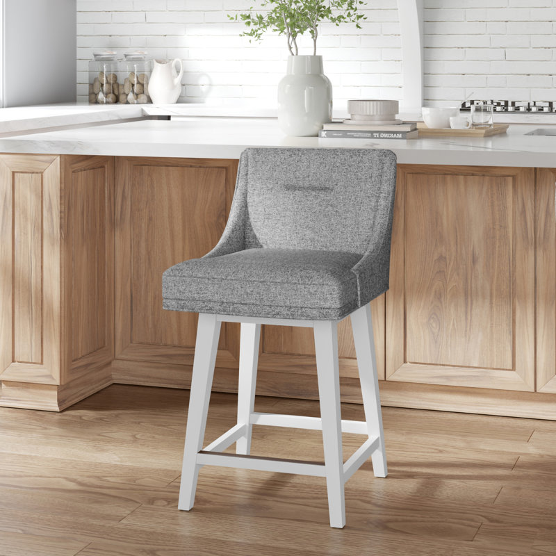 George Oliver Dorreen Wood And Upholstered Tapered Back Adjustable ...