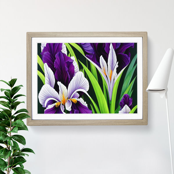 Marlow Home Co. XH1022-6107X Modern Iris Flowers Vol.1 - Single Picture ...