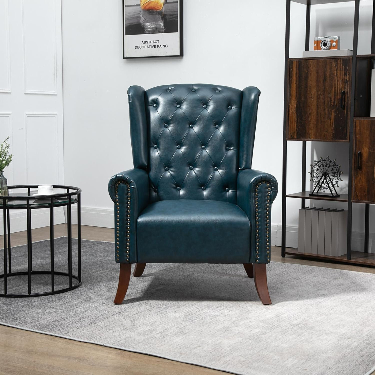 Red Barrel Studio® Dreggors Faux Leather Wingback Chair | Wayfair